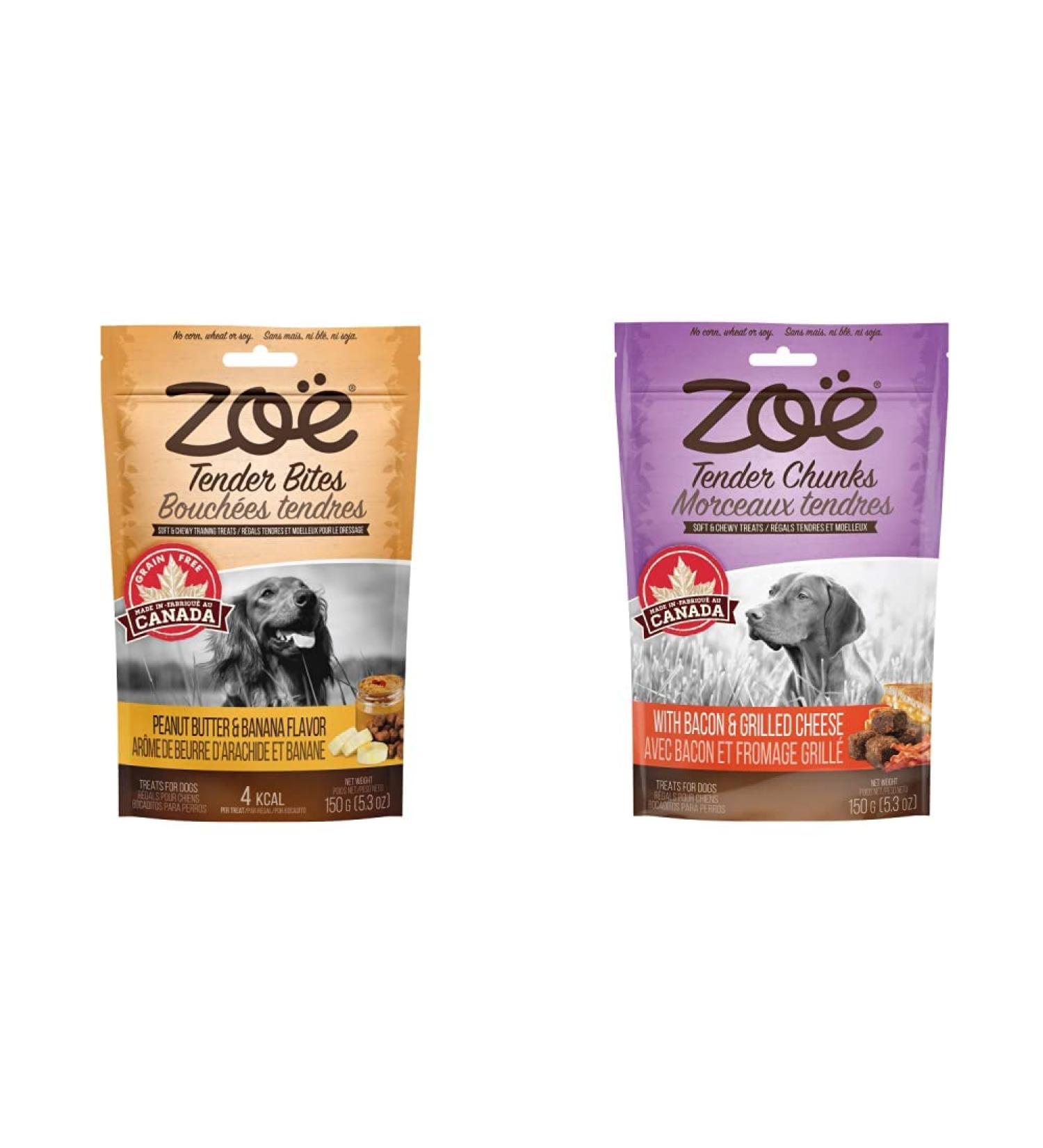 Dog Treats Zoe Tender Bites - Peanut Butter & Banana Grain-Free Soft ...