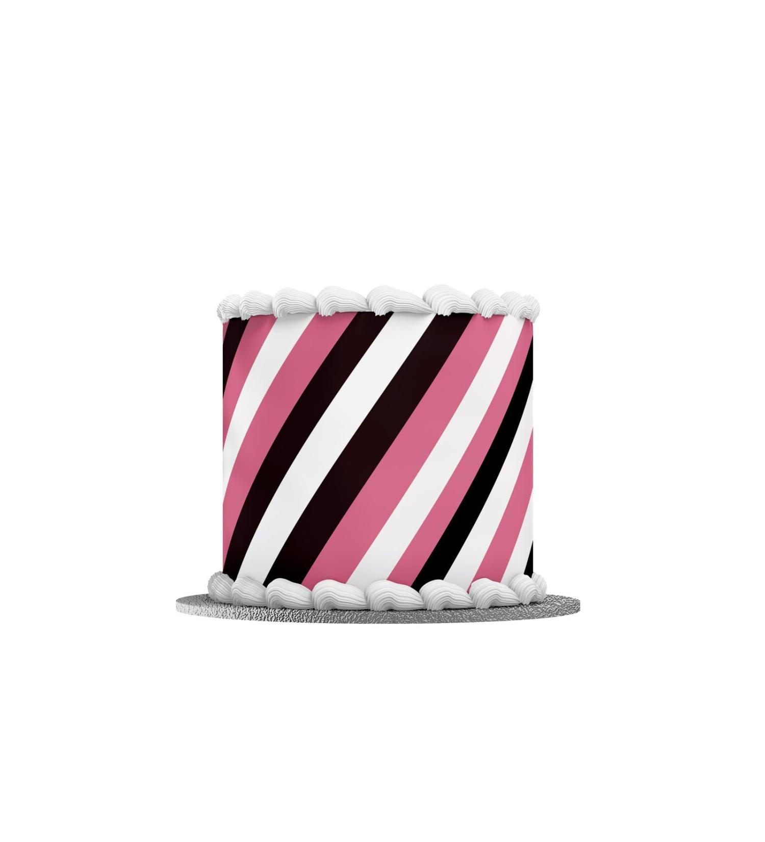 stripes Icing Wrap Edible Cake Decoration Sheet Print Topping | Buy Now ...