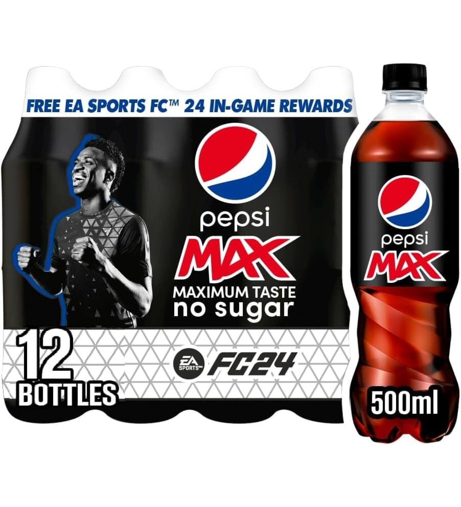 Pepsi Max with No Sugar 12 x 500ml Bottle Pack - FC 24 In-Game Rewards ...