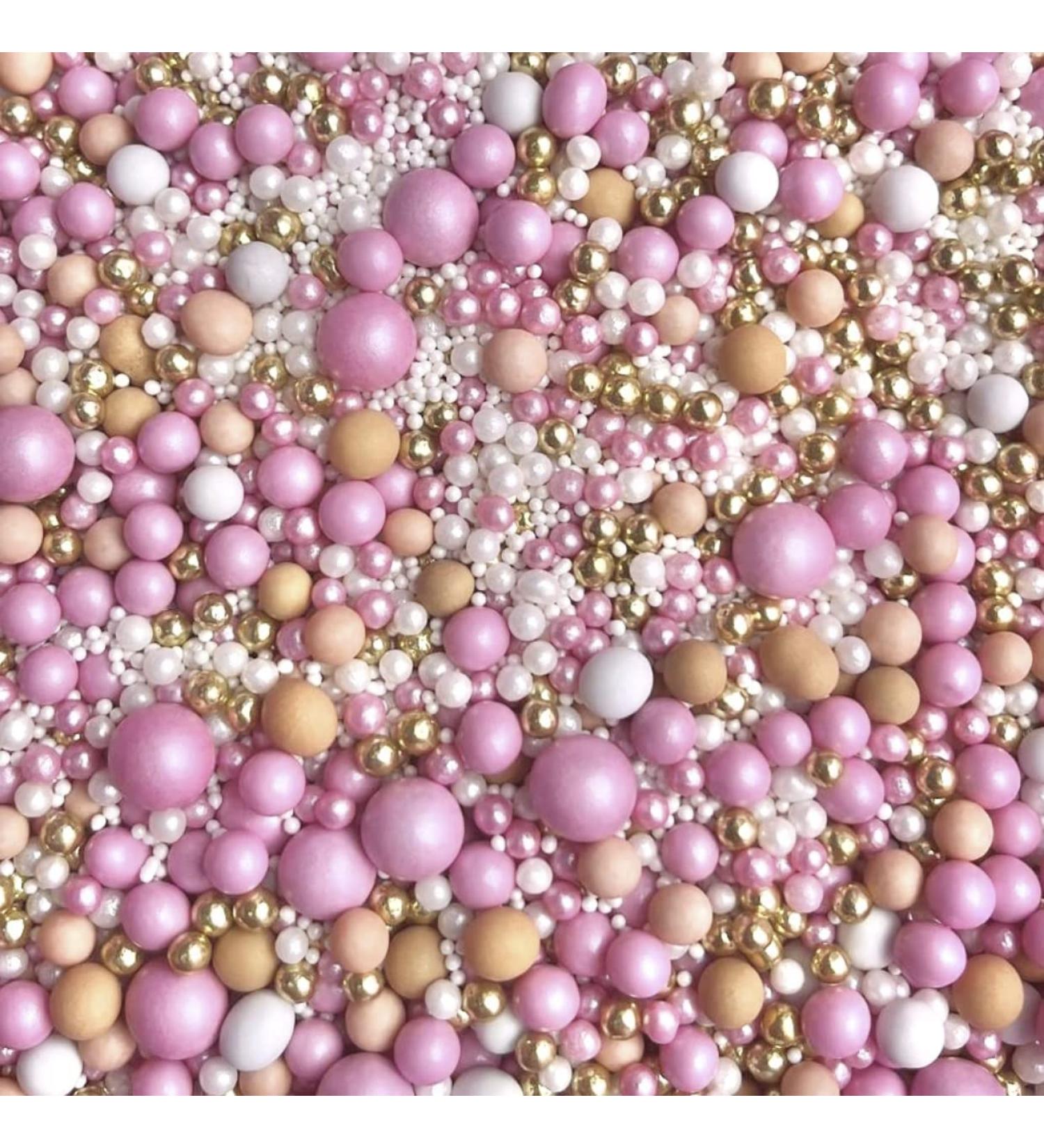 Pink gold white beige pastel Mother s Day sprinkles for cupcakes cakes ...