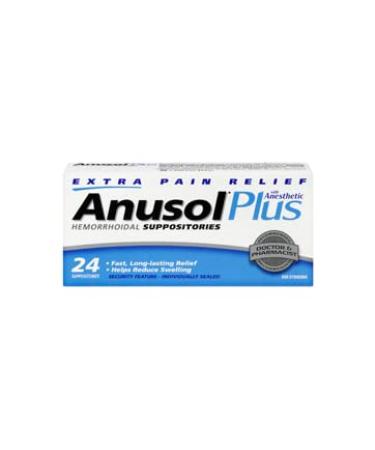 Anusol-Plus Hemorrhoidal Suppositories - Fast Acting Long Term Pain and ...