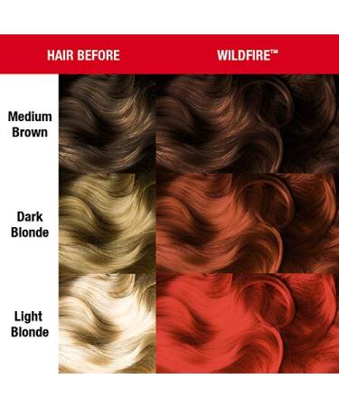 Manic Panic Wildfire Red Hair Dye - Semi Permanent Color for Dark ...