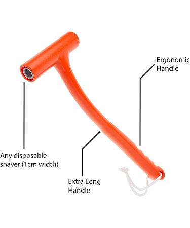 Razorba Back Shaver - Men's Razor Extension Handle for Manscaping, Leg ...