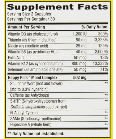 Brain Pharma Happy Pills - 60 Count | Boost Mood and Focus | Buy Now ...