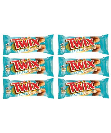 Twix Salted Caramel Biscuit Twin Milk Chocolate Bars 46g 6 Pack