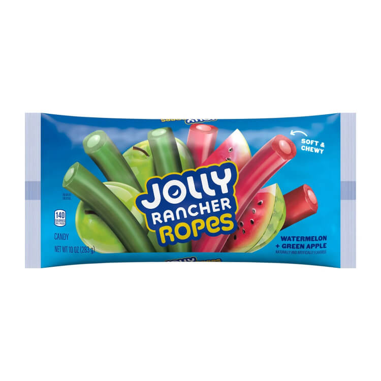 Jolly Rancher Ropes Watermelon and Green Apple Flavored Candy - 10 Oz ...