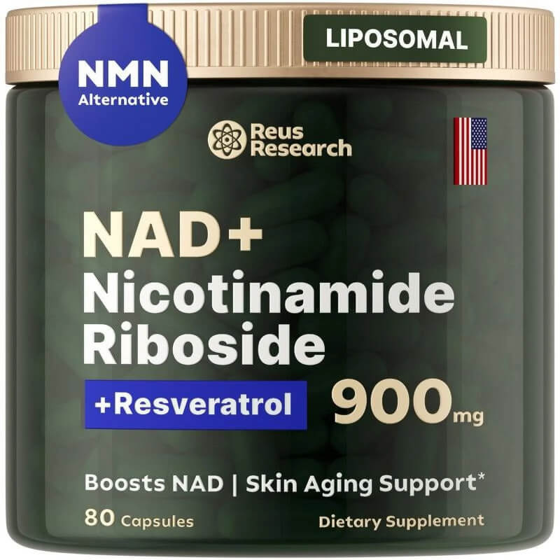 Reus Research NAD+ Nicotinamide Ribos 900mg - Peppermin - 80 Capsules ...