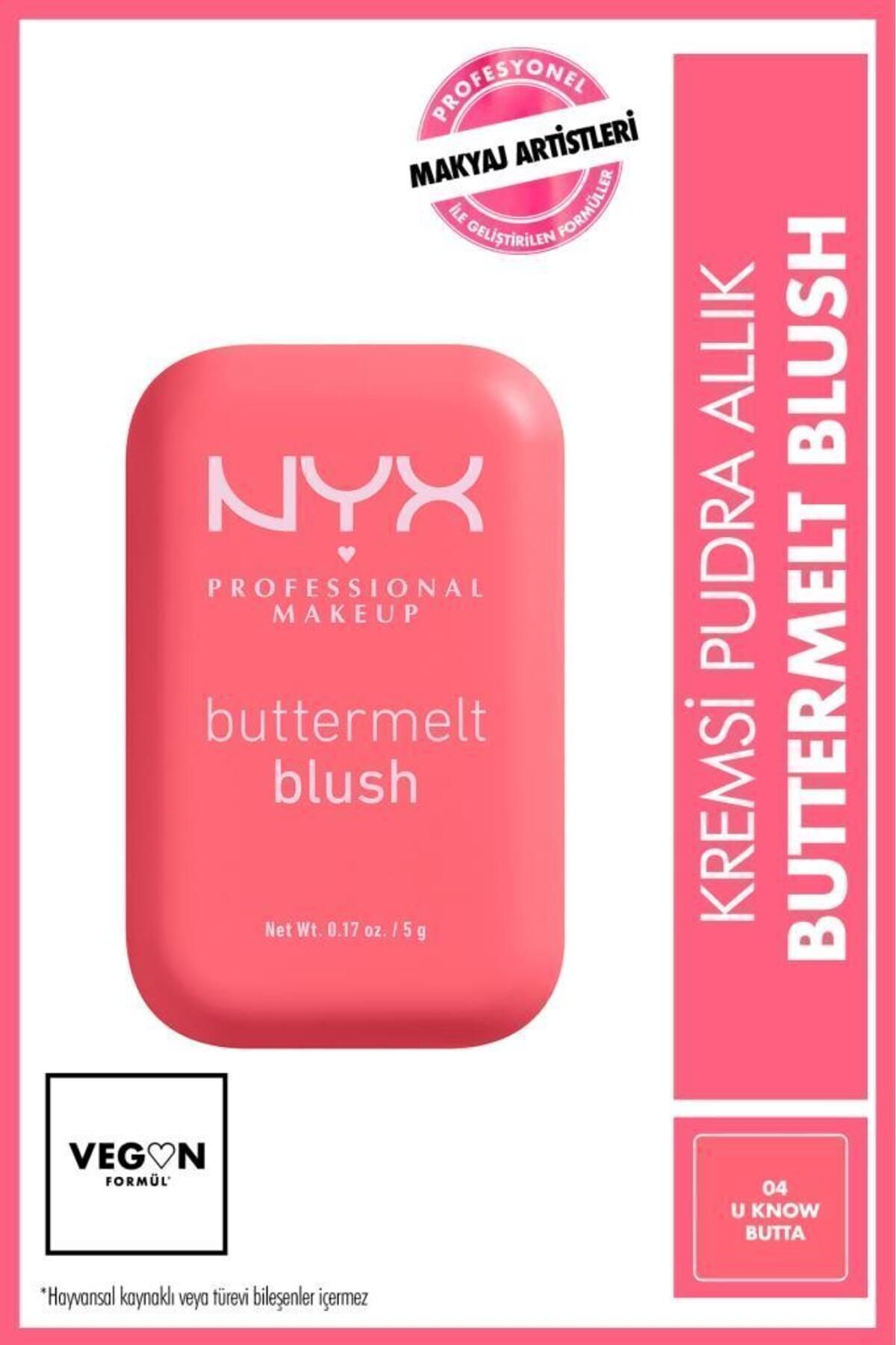 NYX Professional Makeup Buttermelt Blush Creamy Pink Powder Blush - 04 ...